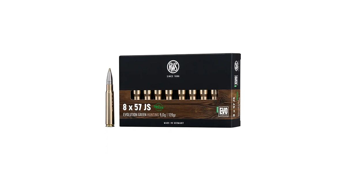 RWS Evo Green Hunting 9,0g/139grs 8x57 Bleifrei - Gunfinder