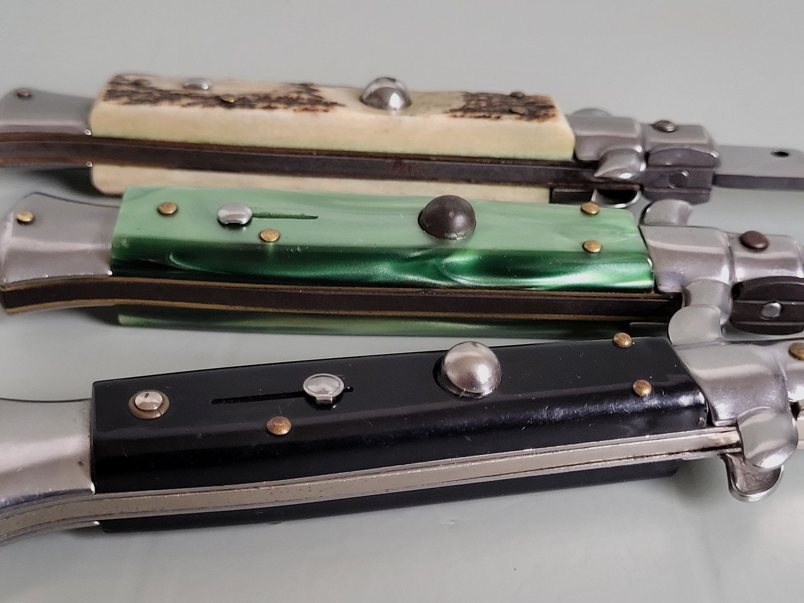 Springmesser Klappmesser Automatik - Hirschhorn Griff - Haller - Kurt ...