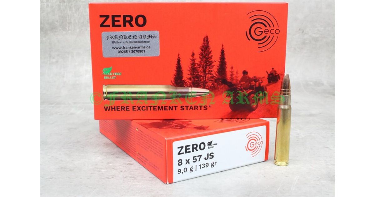 Geco Zero 8x57IS 139gr. 9,0g 20 Stück Staffelpreis - Gunfinder