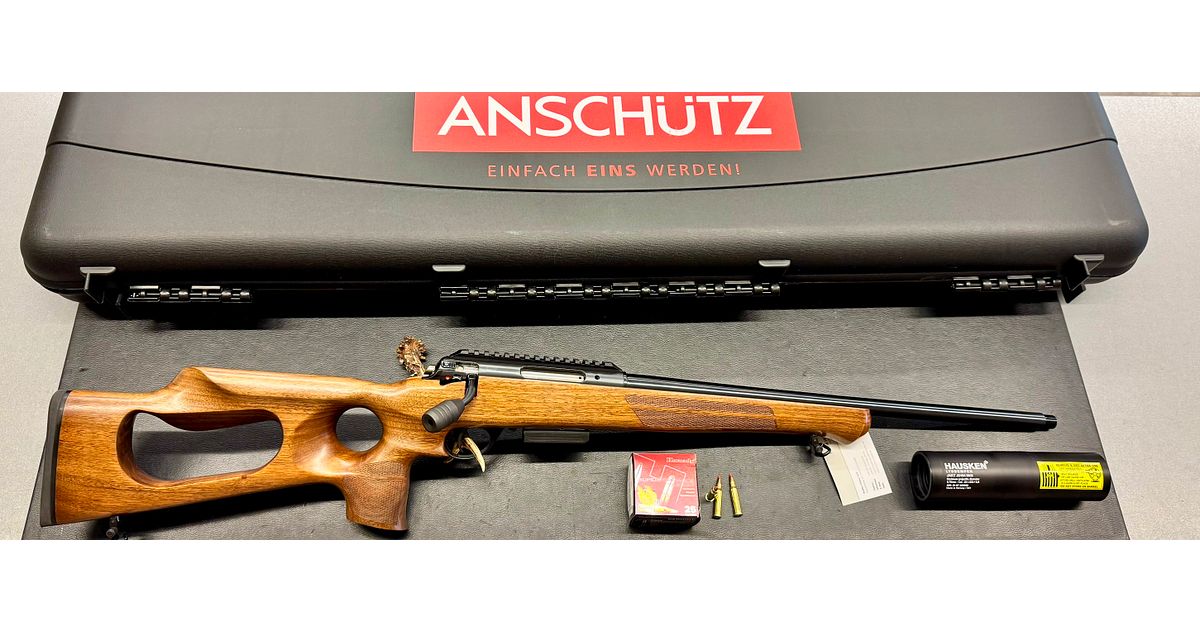 Anschütz 1771 Lochschaft .17 Hornet mit Schalldämpfer - Gunfinder