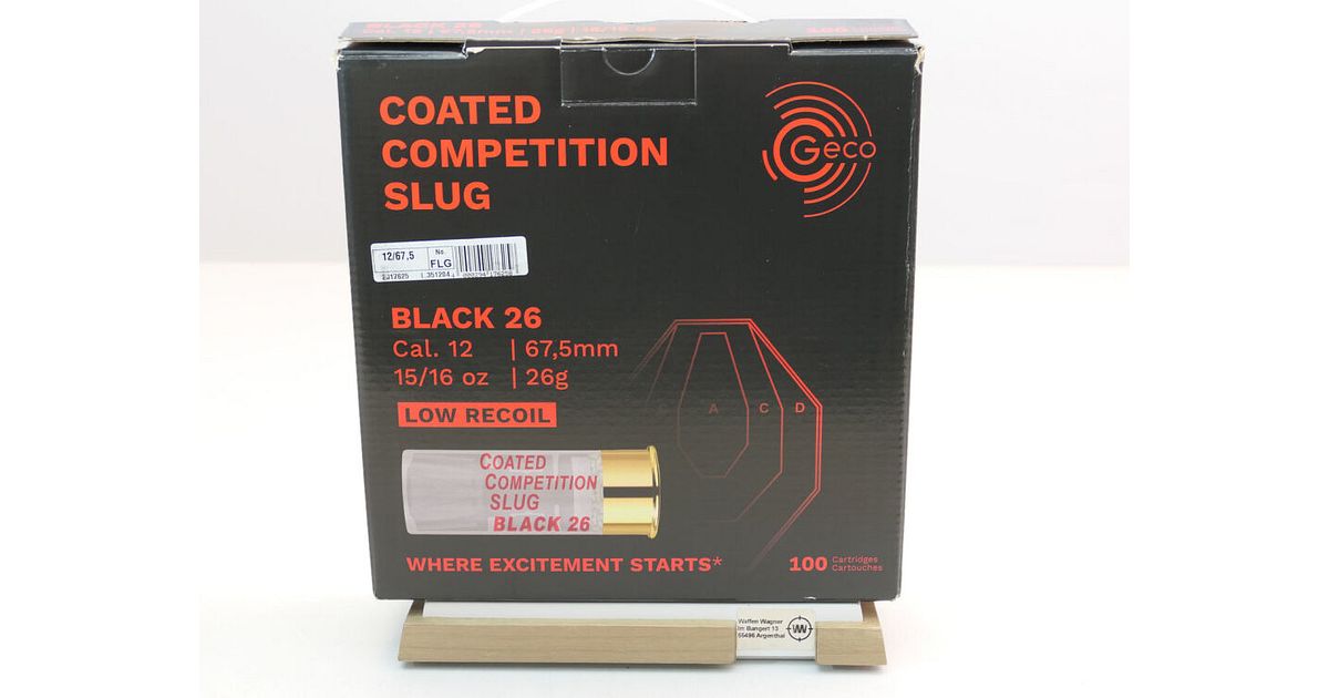 Geco Coated Comp. Slug Black 26G - Gunfinder