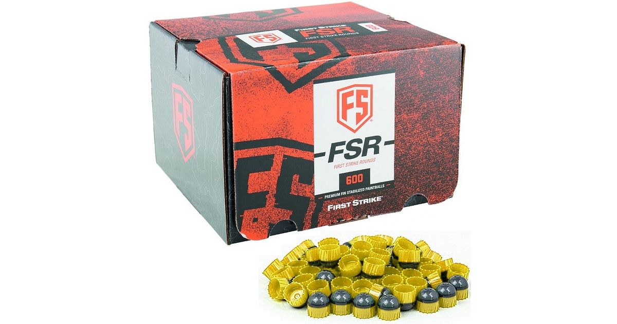 First Strike Paintballs 600 Schuss Box (grau / gelb) - Gunfinder