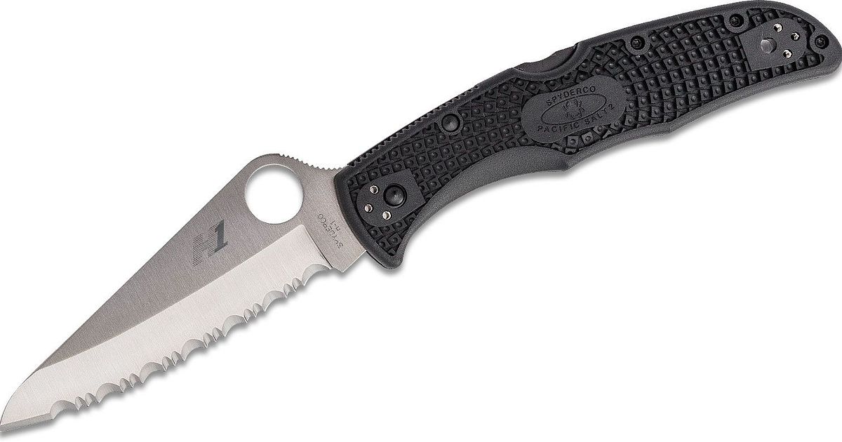 Pacific Salt 2, Satinierte Klinge, gezahnte Schneide | 91388 - Gunfinder